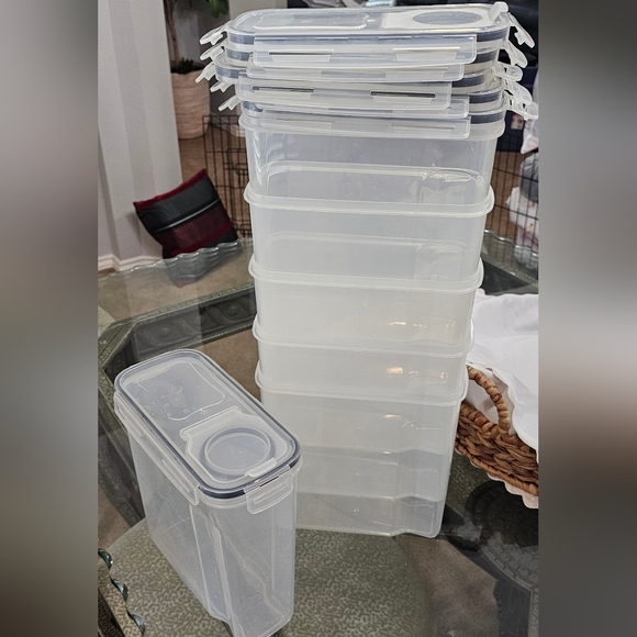 Kitchen | 6 Euc Clear Plastic Storage Containers | Poshmark